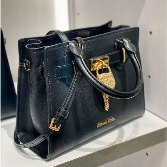 Jual MICHAEL KORS Hamilton Small Satchel Leather Black Original 2025 | ZALORA Indonesia