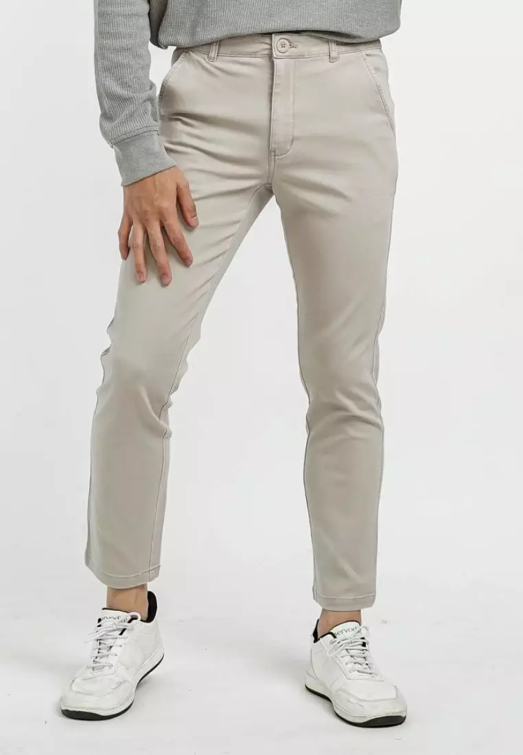 Jual DUST DUST Celana Chinos Hansa Cream (DM. 3504) Original 2024 ...