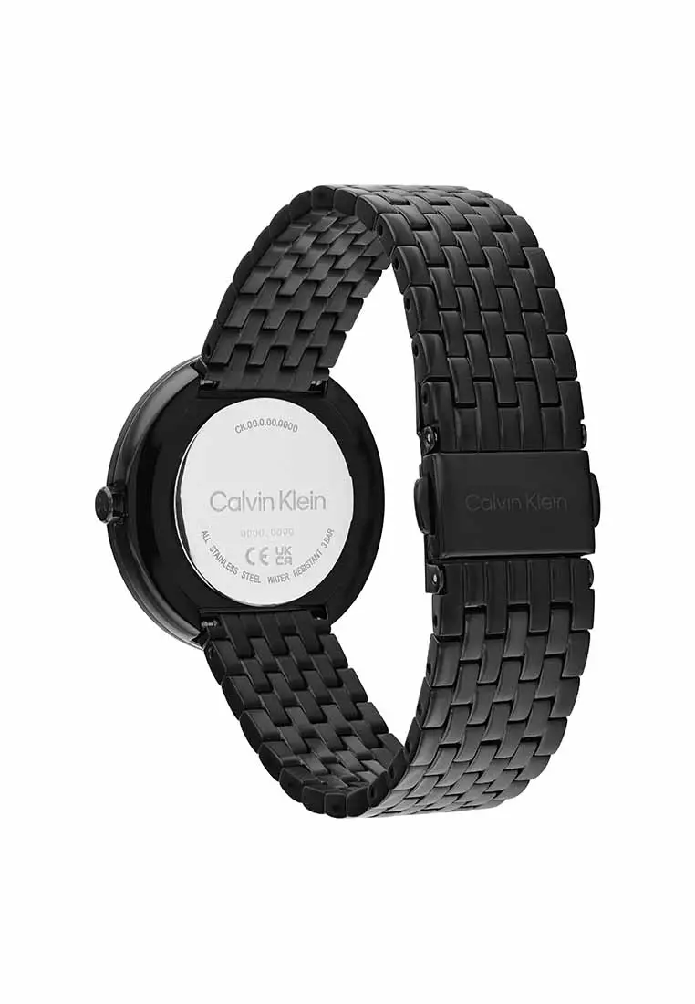 Buy Calvin Klein Twisted Bezel Women's Watch Ionic Plated Black Steel ...