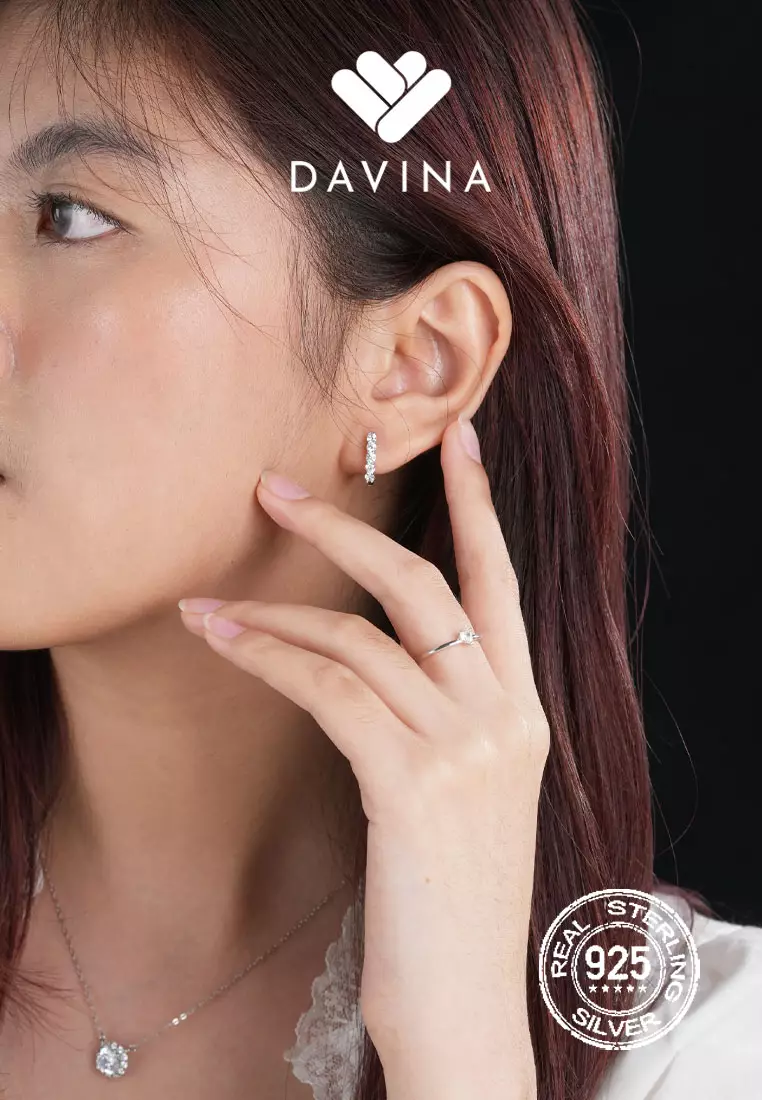 Jual DAVINA Jewelry DAVINA Ladies Velen Earrings Sterling Silver 925 - Anting Wanita Perak S925 ...