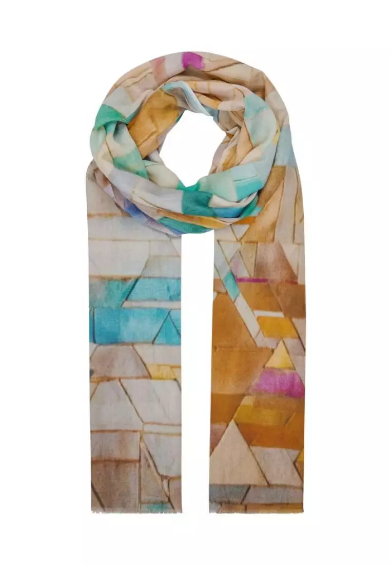 Buy Leem Geometric Print Scarf 2025 Online | ZALORA
