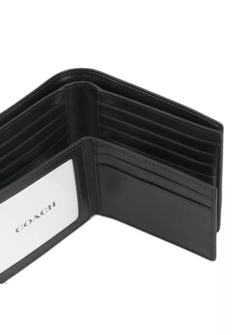 COACH Coach Mens 3 In 1 Wallet In Signature Canvas With Varsity Stripe ...