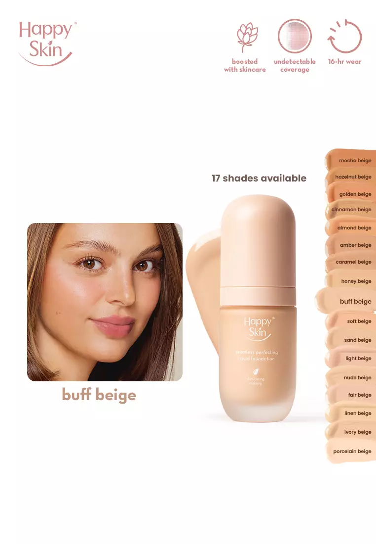 Buy Happy Skin Off Duty Seamless Perfecting Liquid Foundation in Buff ...