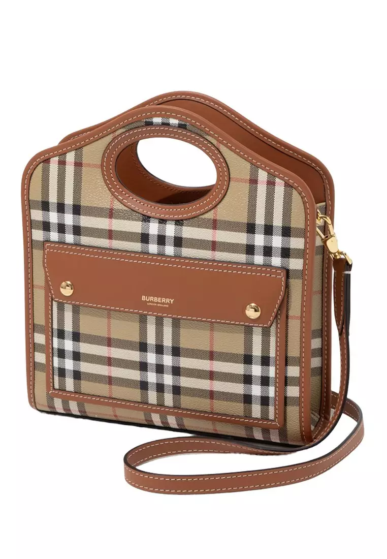 Buy Burberry Mini Pocket Crossbody Bag in Briar Brown 2026 Online | ZALORA