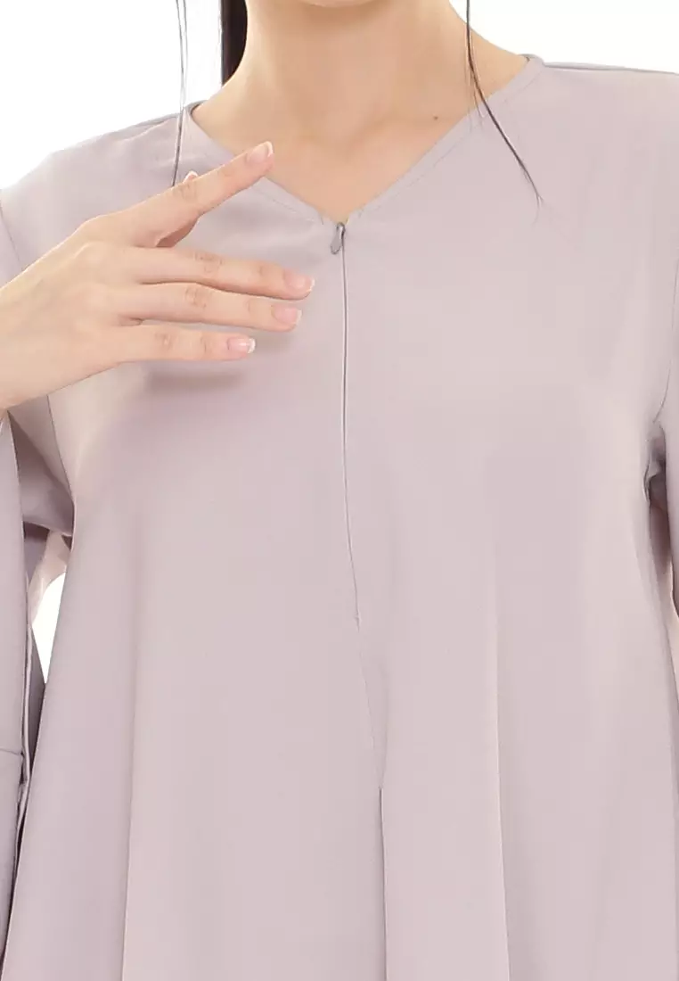 Buy Rina Nichie Basic Rena Top in Silver Grey Online | ZALORA Malaysia