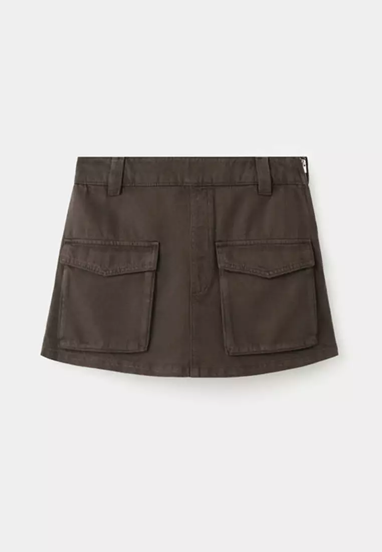 Buy Mango Cargo Denim Skort 2026 Online | ZALORA