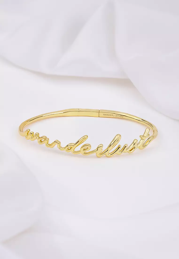 Buy Wanderlust + Co Wanderlust Gold Bangle 2025 Online | ZALORA