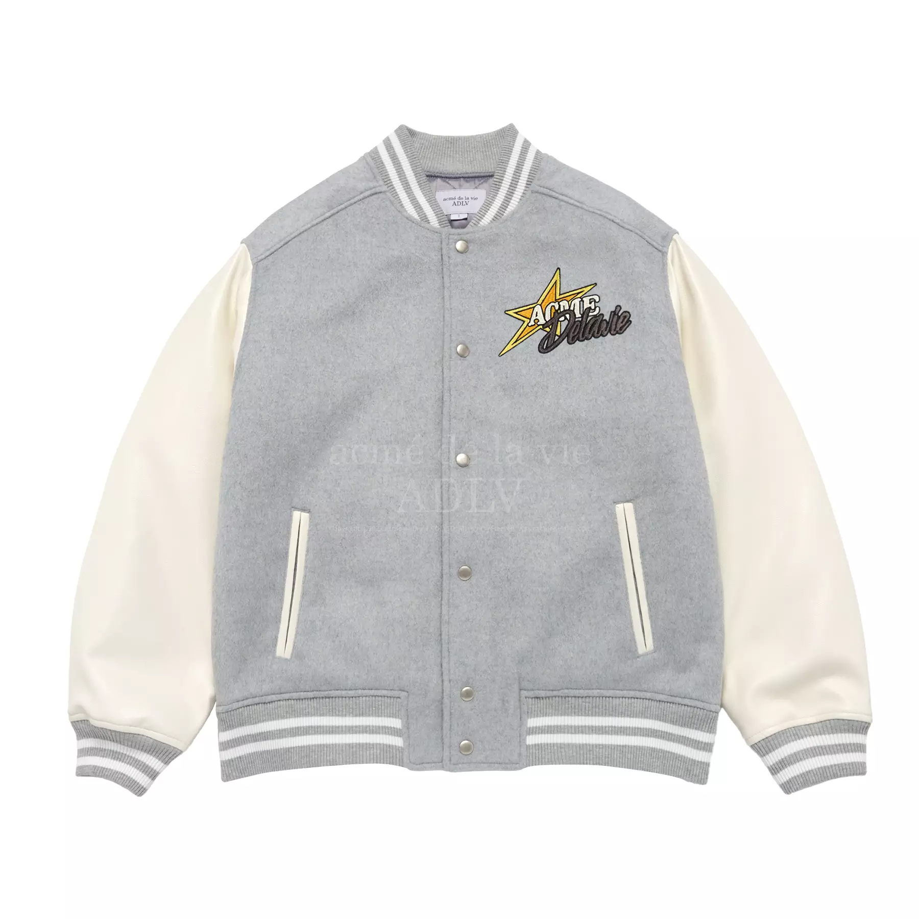 Jual Acme De La Vie PIXEL BEAR ARTWORK VARSITY JACKET MELANGE Original 2025 | ZALORA Indonesia