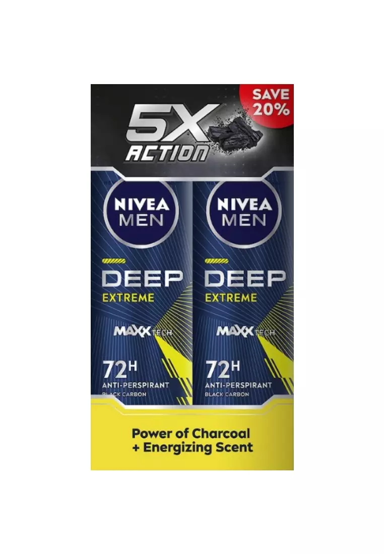 Buy Nivea NIVEA Men Deodorant Deep Extreme Spray 150ml/300ml Online ...
