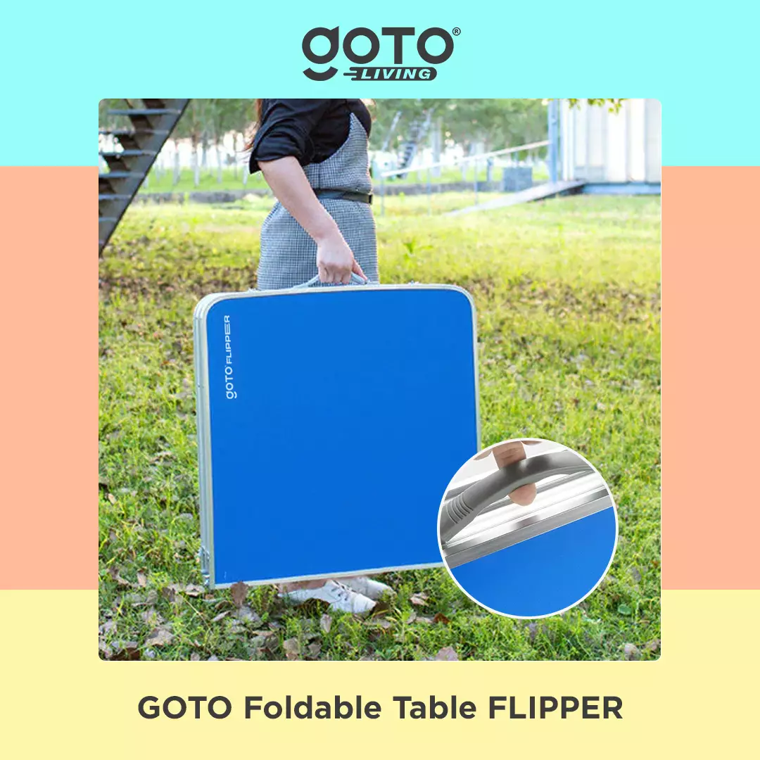 Jual Goto Living Flipper Table Meja Makan Lipat Set Koper Camping ...