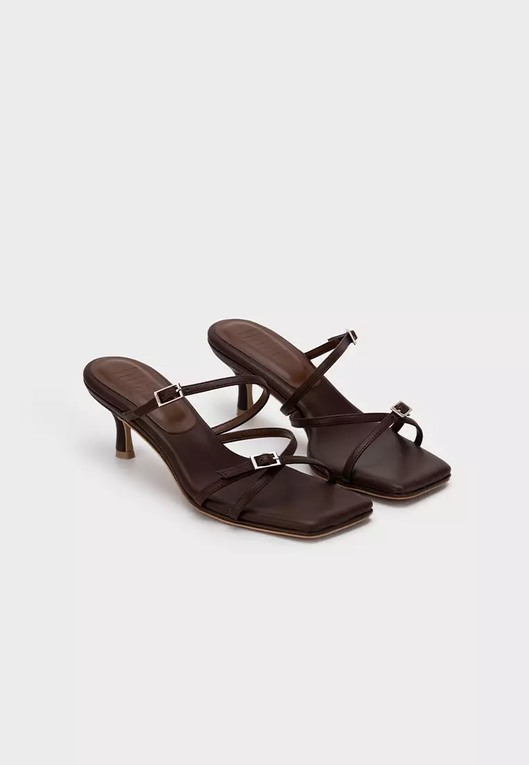 Buy nose CLOUDFOAM SQUARE TOE WITH ADJUSTABLE BUCKLE STRAPPY HEEL ...