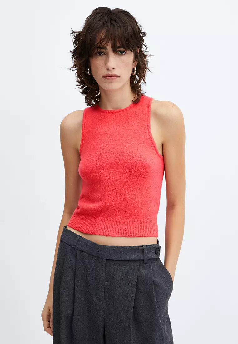 Buy Mango Knit Strap Top Online | ZALORA Malaysia