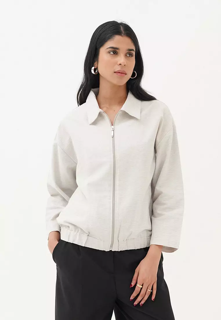 Jual QUEENSLAND Queensland Zipper Jacket Wanita Lengan Panjang ...