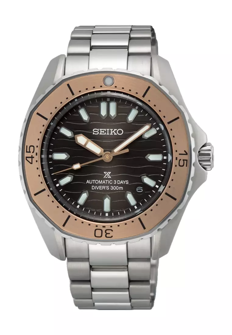 Seiko Seiko Prospex Polygonal Bezel Ocean Grey & Bronze Tone Stainless ...