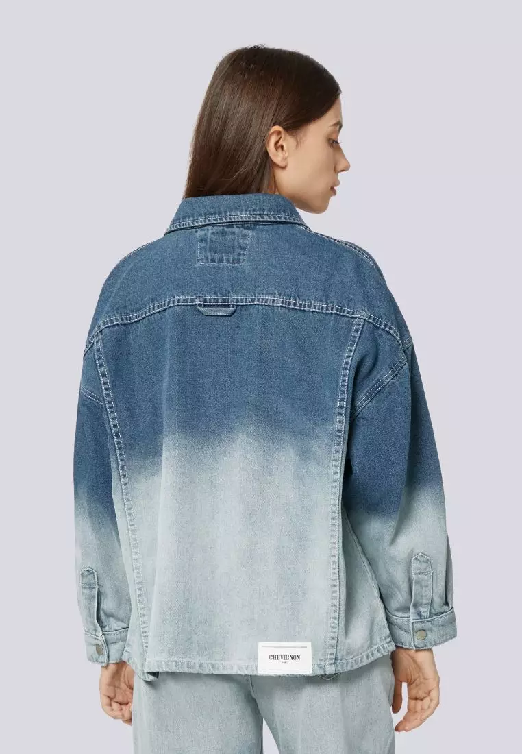 Buy Chevignon Women's Dip Dye Denim Jacket 2025 Online | ZALORA