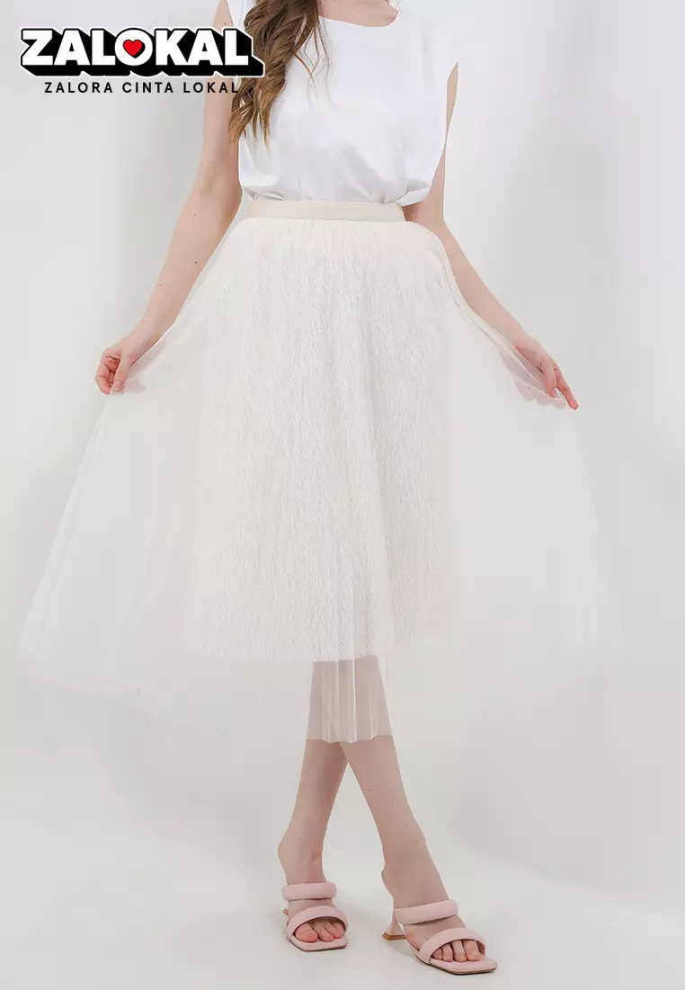 Jual Chic Simple Furry Lining Tutu Skirt Original 2024 | ZALORA Indonesia