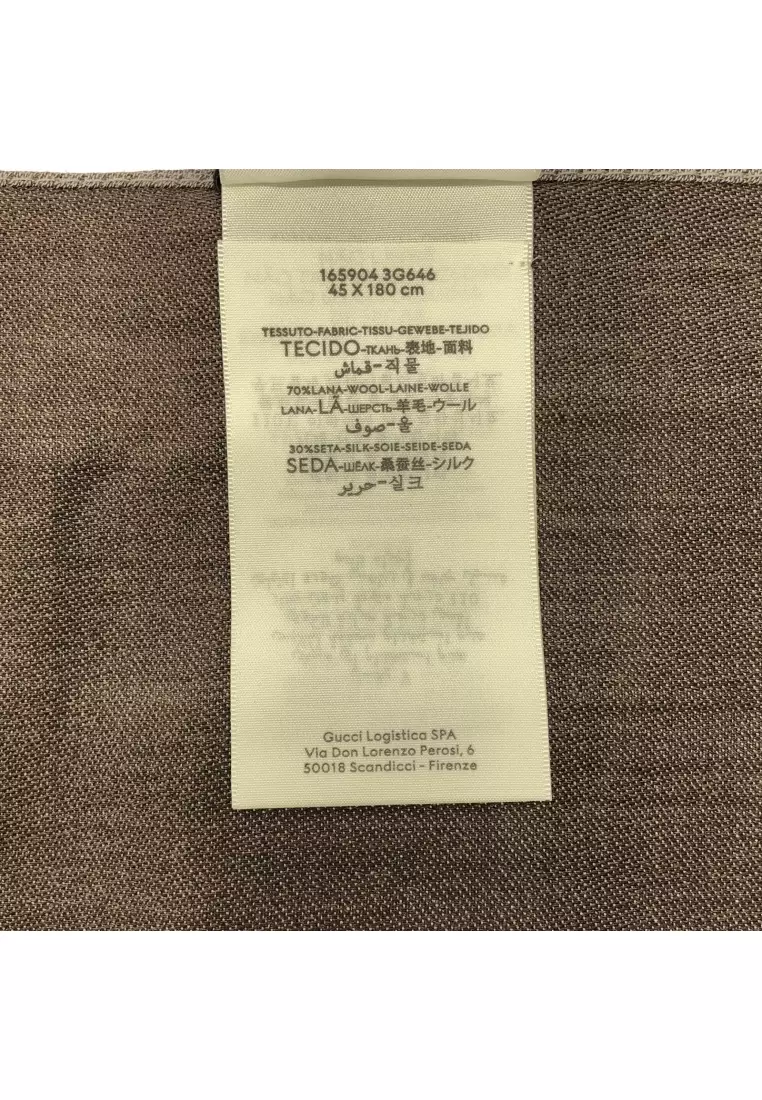 Gucci Pre-Loved Gucci Stall Stall wool Brown 2025 | Buy Gucci Online ...