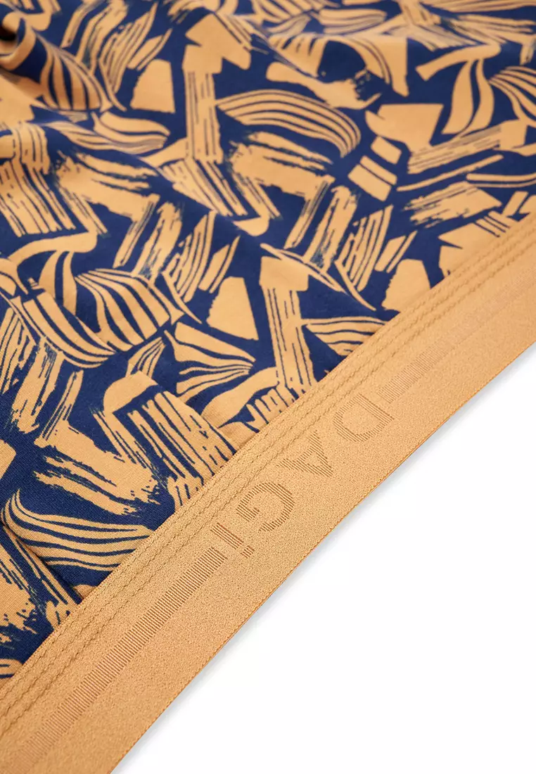 Buy DAGİ 3-Pack Navy Basic Boxer, Geometric Printed, Regular, Short Leg ...