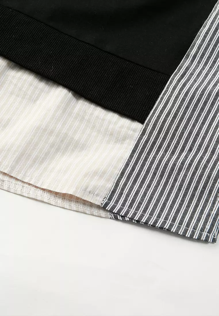 Buy A-IN GIRLS Two-Layers Color Contrast Stitching Round Neck T-Shirts ...