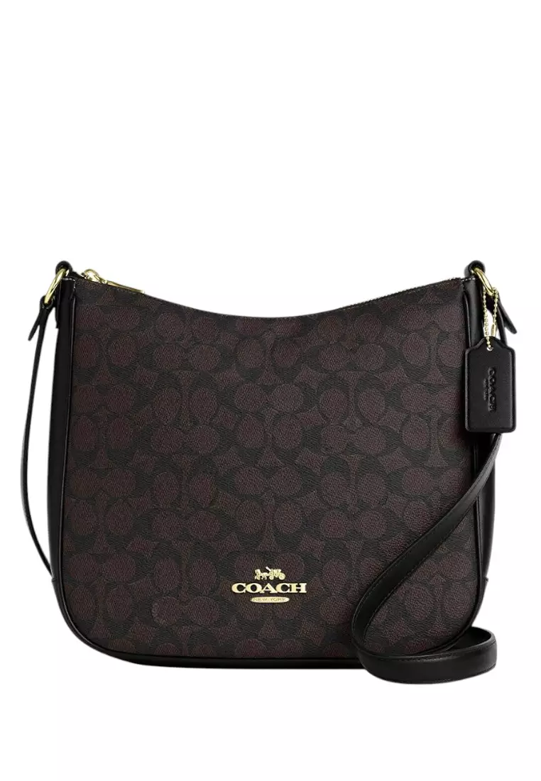 Buy Coach Ellie File Bag In Signature Canvas - Walnut/Black 2026 Online ...