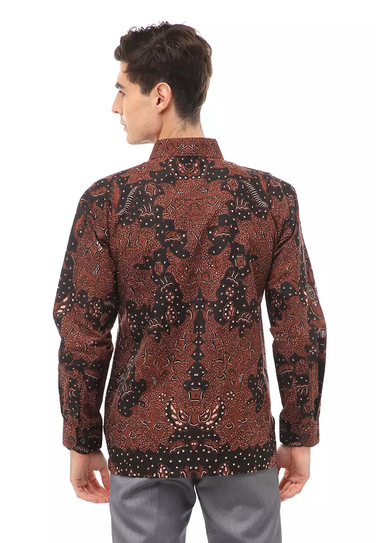 Jual Hamlin Kendrick Atasan Formal Kemeja Batik Pria Mahesa Long Sleeve ...
