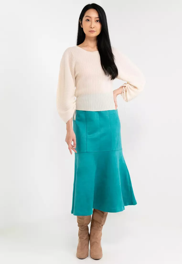 Buy JEANASiS Nubuck Leather Mermaid Skirt Online | ZALORA Malaysia