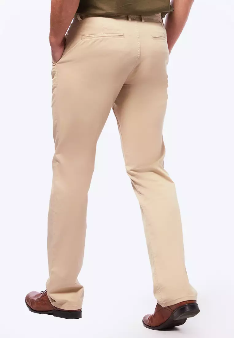 Jual WOOD Regular Fit Basic Chinos Pants Original 2025 | ZALORA Indonesia