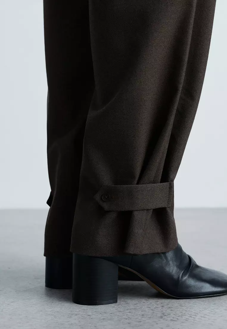 Buy Mango Buttoned Hem Wide Leg Pants 2025 Online | ZALORA Philippines