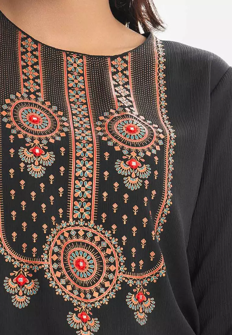 Buy Le Reve Le Reve Women’s Handcrafted (Karchupi) Short Tunic 2026 ...