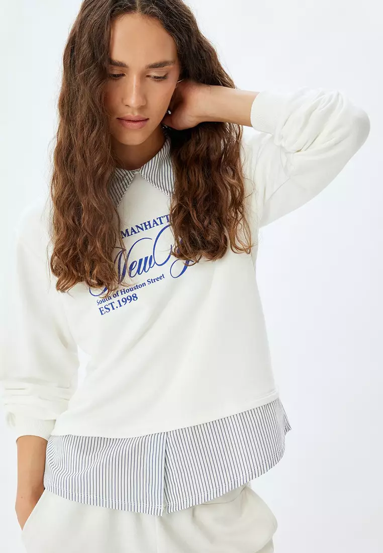 Buy KOTON Long Sleeves Graphic Sweatshirt 2026 Online | ZALORA Philippines
