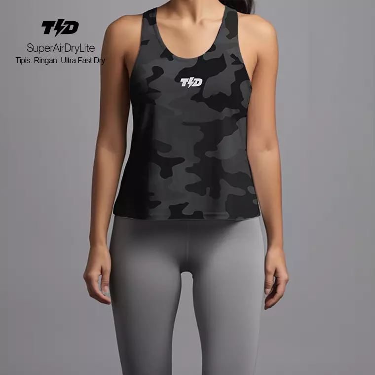 Jual TD Active LSC60 Crop Tank Top Olahraga Camo SuperAirDry Lite Warna ...