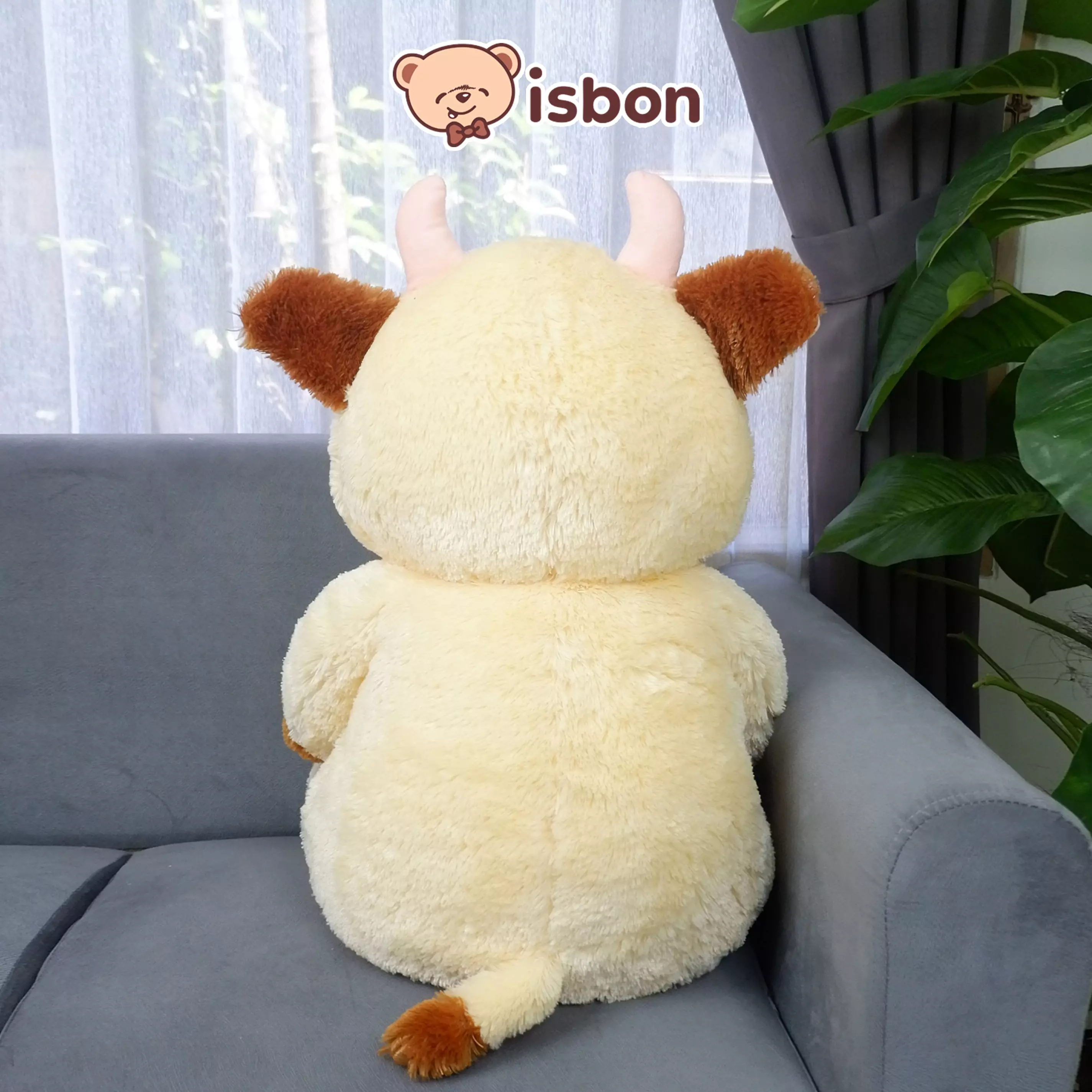 Jual Istana Boneka Boneka Chipper Bear Cow Jumbo With Pita 30inch ...