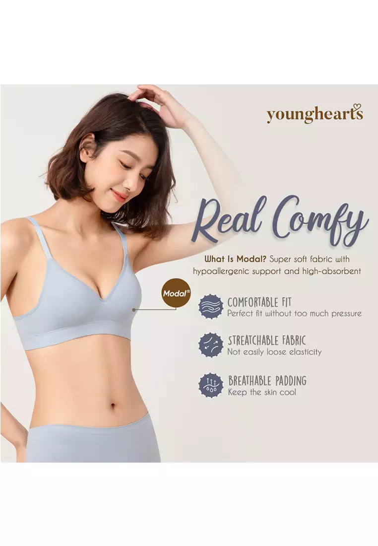 Jual Young Hearts Young Hearts Bra Real Comfy Triangle Y23-20145B - Pink Original 2024 | ZALORA ...
