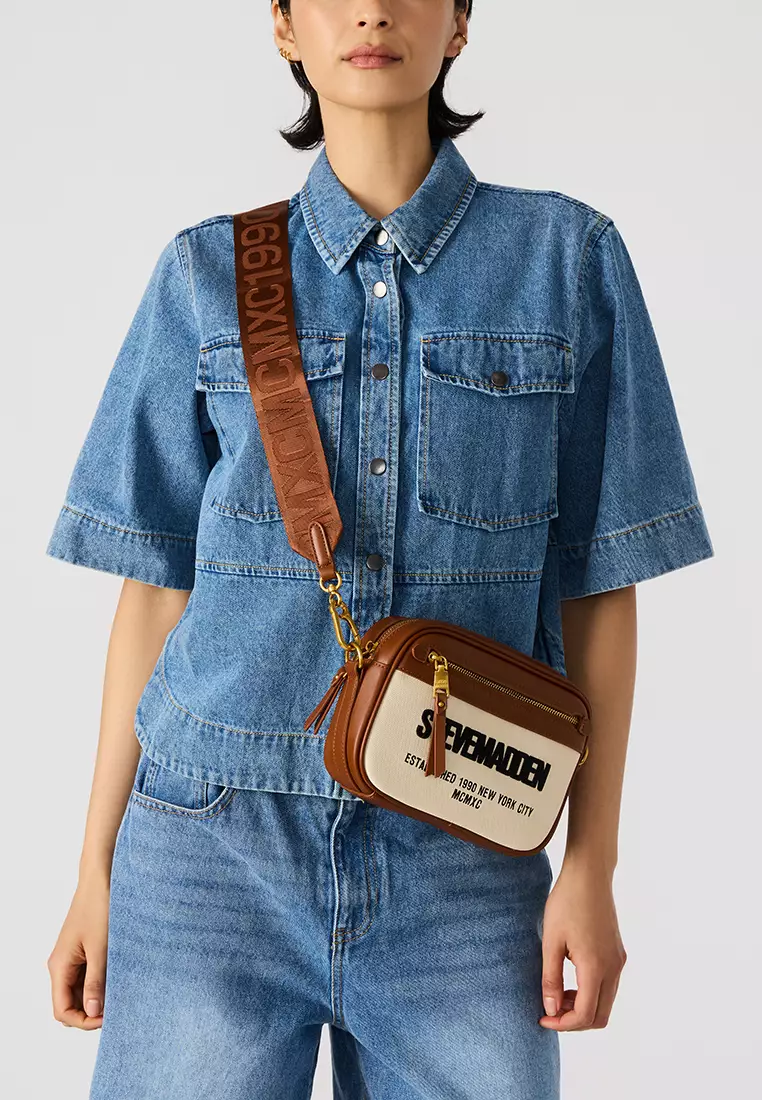 Buy Steve Madden BAIZE COGNAC/BONE CAMERA BAG Online | ZALORA Malaysia
