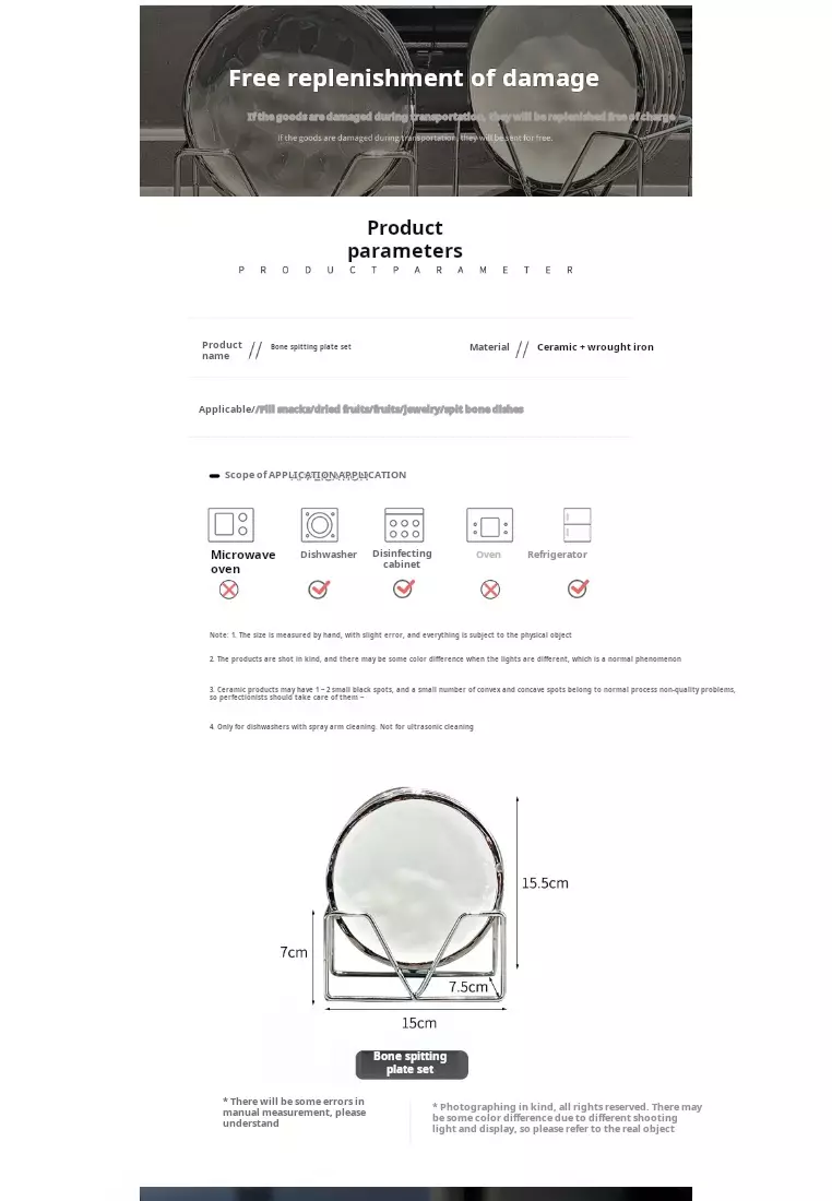 Buy Lara Scandinavian Style Delicate Ceramic Plate With Silver Rim - 6 ...