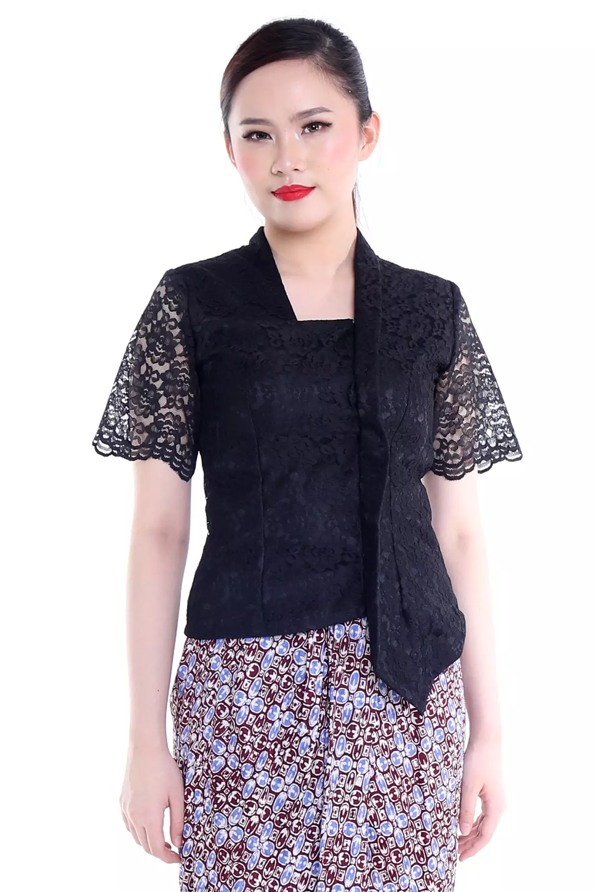 Jual DhieVine Batik Katarina Lace Hitam Kebaya Original 2024 | ZALORA ...