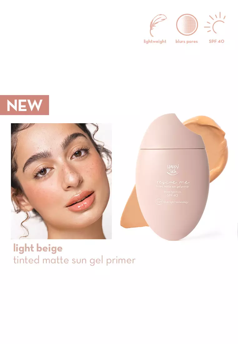 Buy Happy Skin Tinted Matte Sun Gel Primer Broad Spectrum SPF 40 in ...