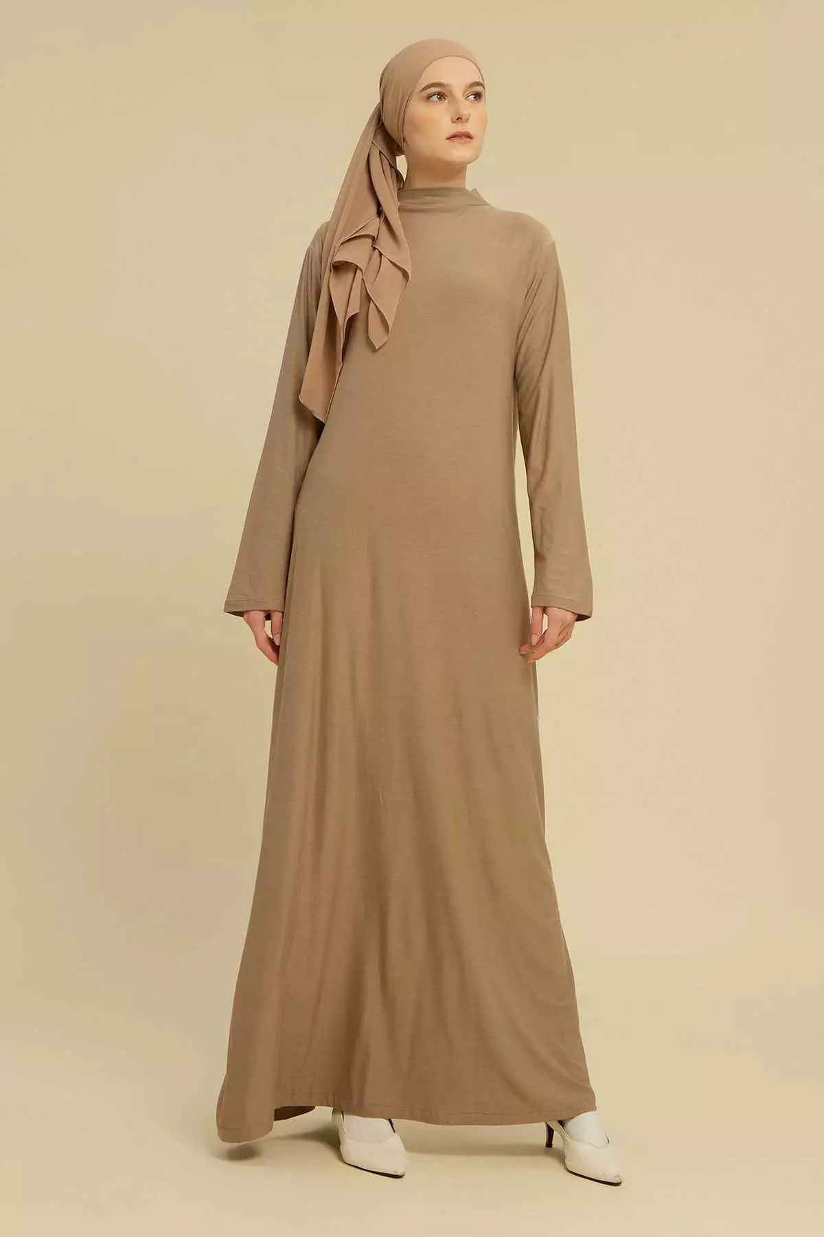 Jual Lozy Hijab Inner Dress Lengan Panjang Taupe Original 2025 | ZALORA ...