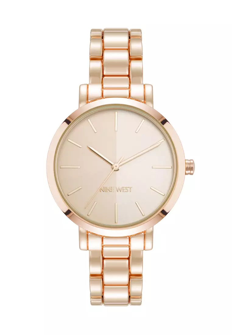 Buy Nine West Nine West NW3160PKRG00CL Rose Gold Round Watch With Rose ...