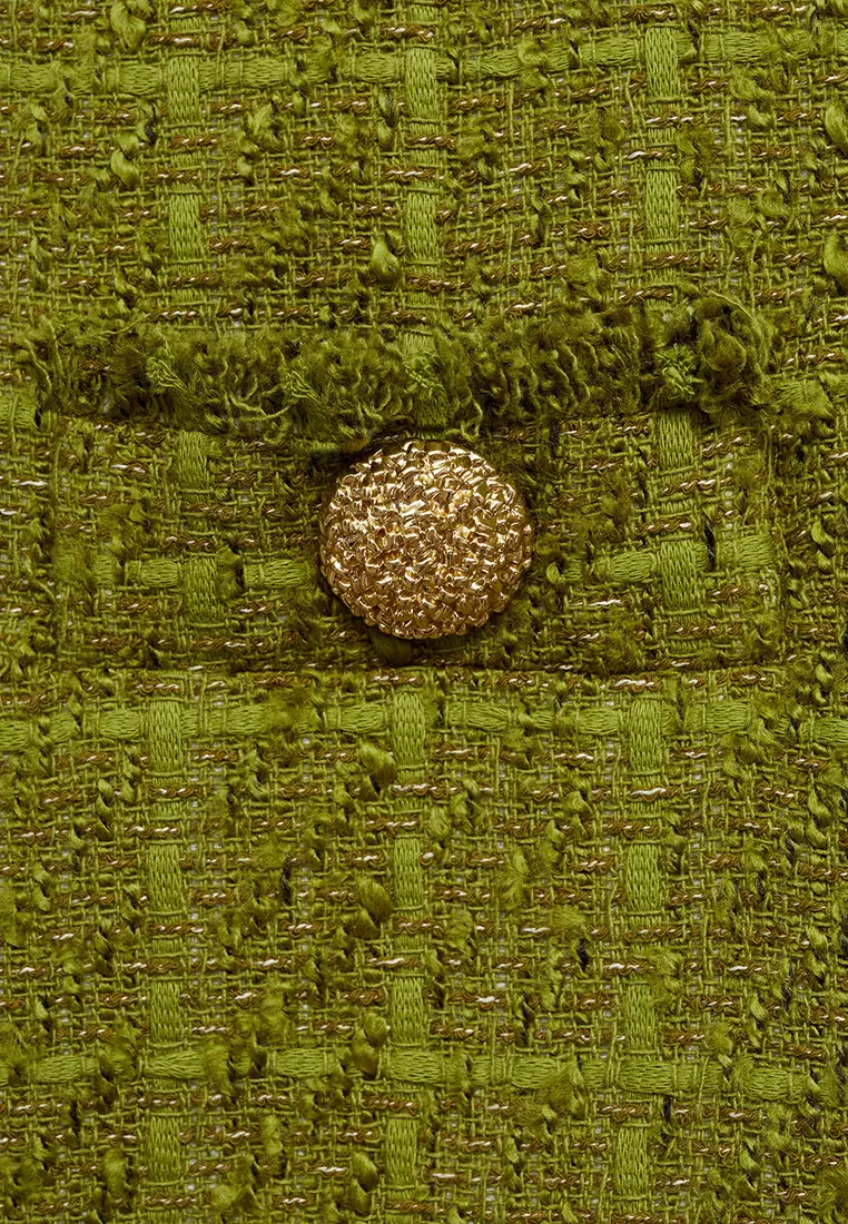 Mango Tweed Jacket With Jewel Buttons 2024 | Buy Mango Online | ZALORA ...