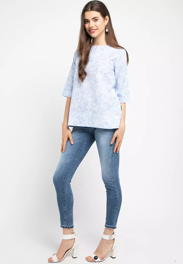 Jual Point One NAYLA Floral Blouse Original 2025 | ZALORA Indonesia