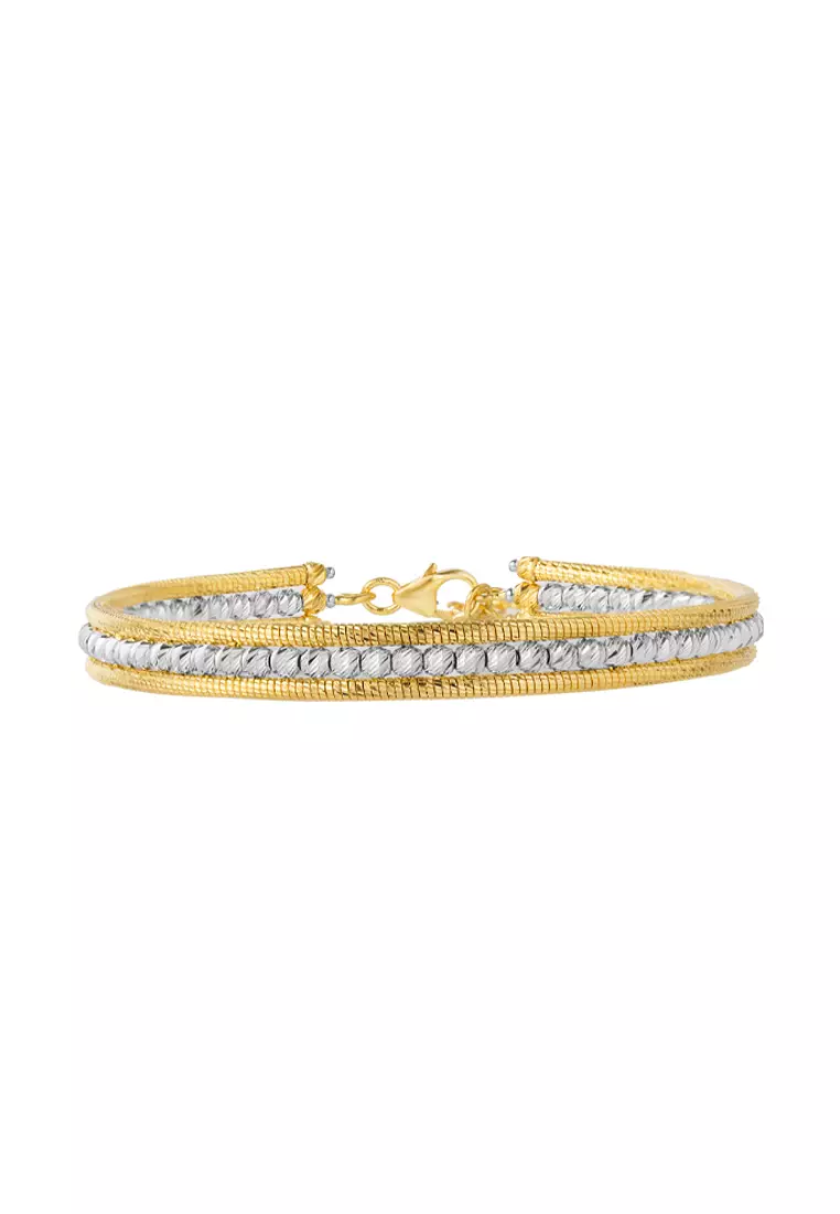 Buy TOMEI TOMEI Italy Beads Bangle, Yellow Gold 916 Online | ZALORA ...