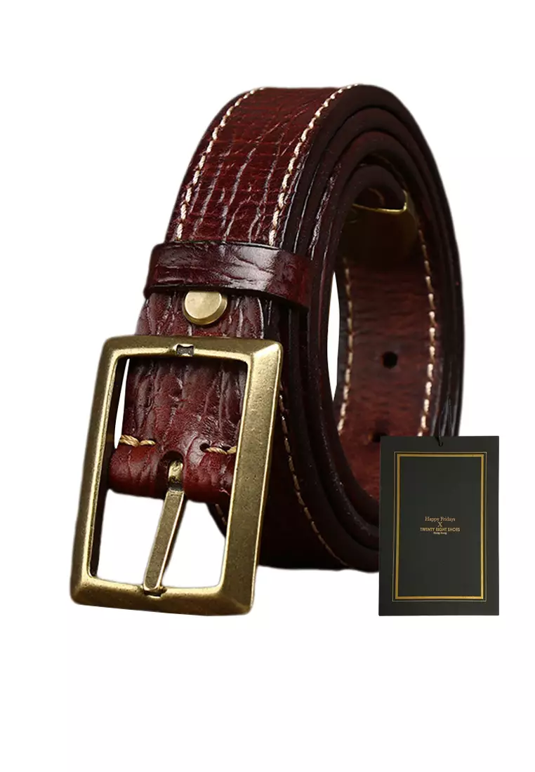 Buy Twenty Eight Shoes Thick Reversible Grain Leather Belt CP277 2023 ...
