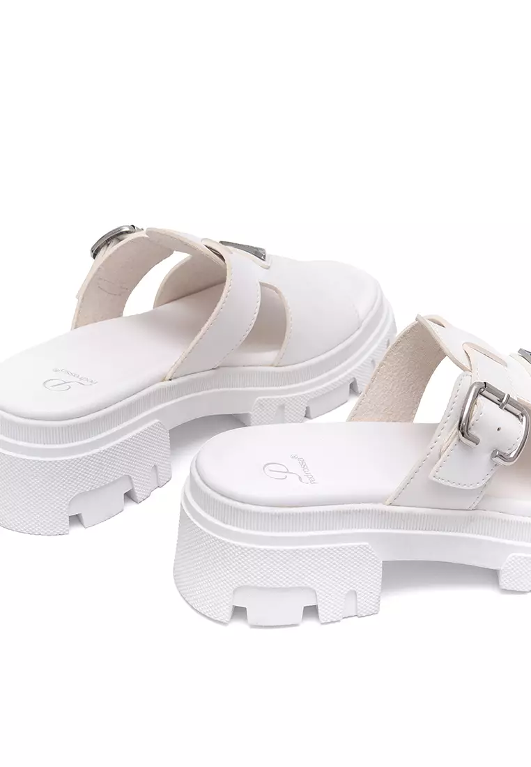 Jual Pedrossa Jennifer Platform Sandal in White Original 2025 | ZALORA ...