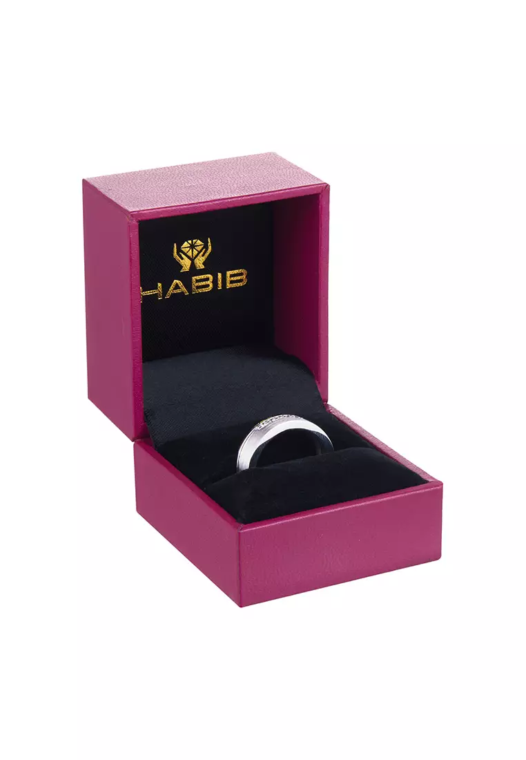 HABIB HABIB Diamond Men's Ring in 925 Silver Palladium 259860121(PLD ...
