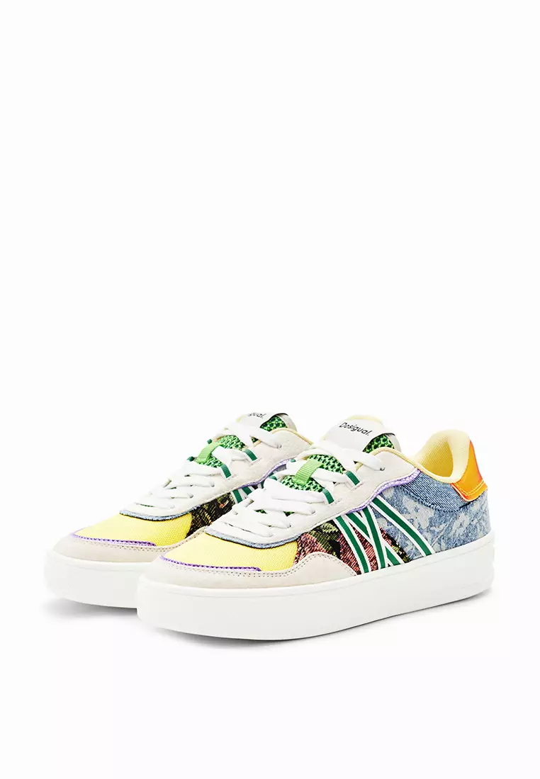 Buy Desigual Desigual Woman Shoes Patchwork platform sneakers. Online ...