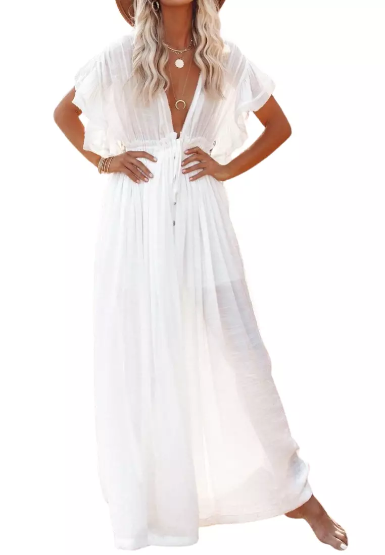 Buy THE LOUNGE EDIT Eshana Dress - White 2025 Online | ZALORA Philippines