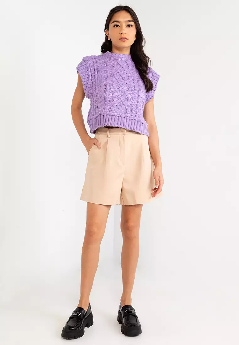 Buy KNUE Pleated Shorts Online | ZALORA Malaysia