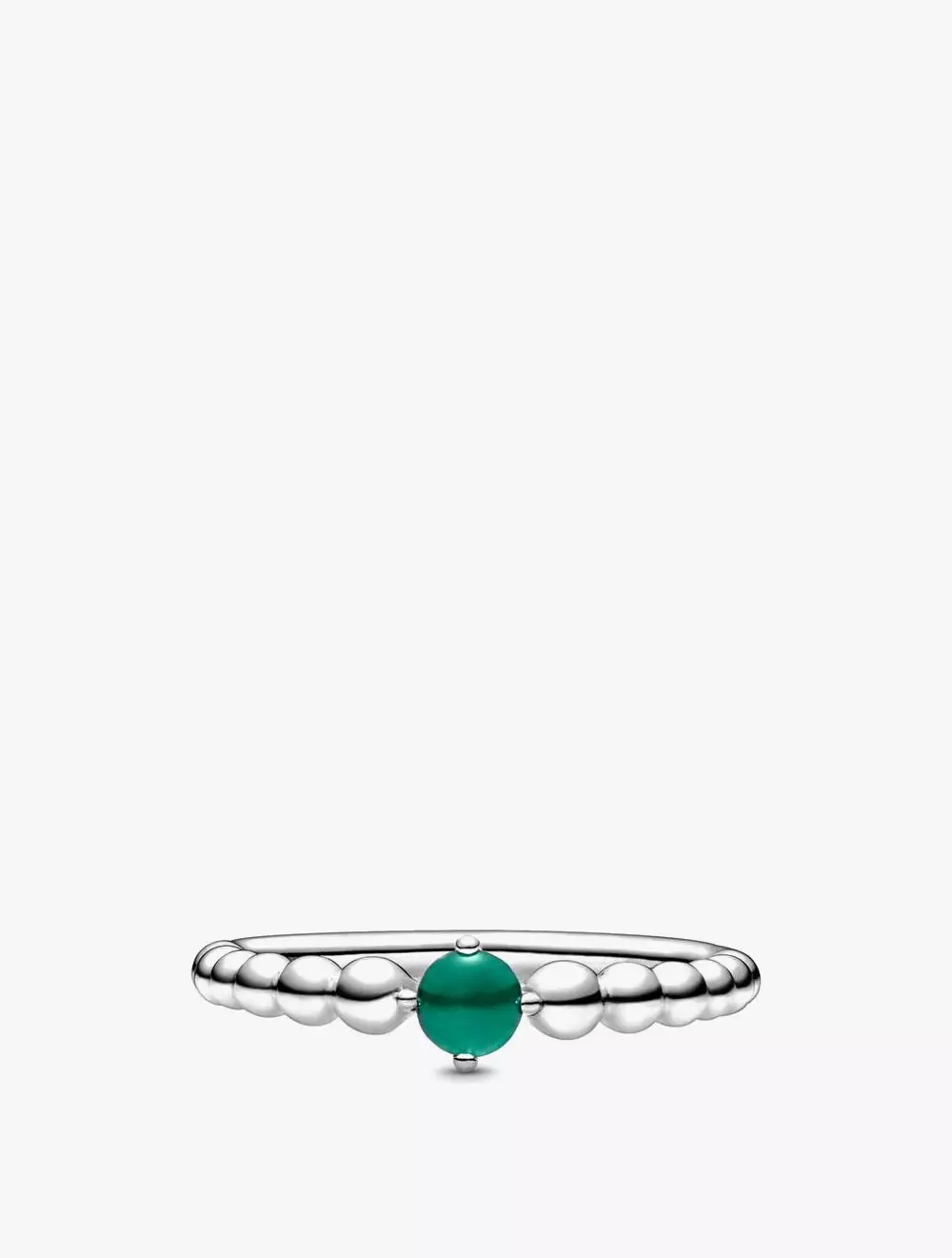 Jual PANDORA Sterling silver ring with treated rainforest green topaz ...