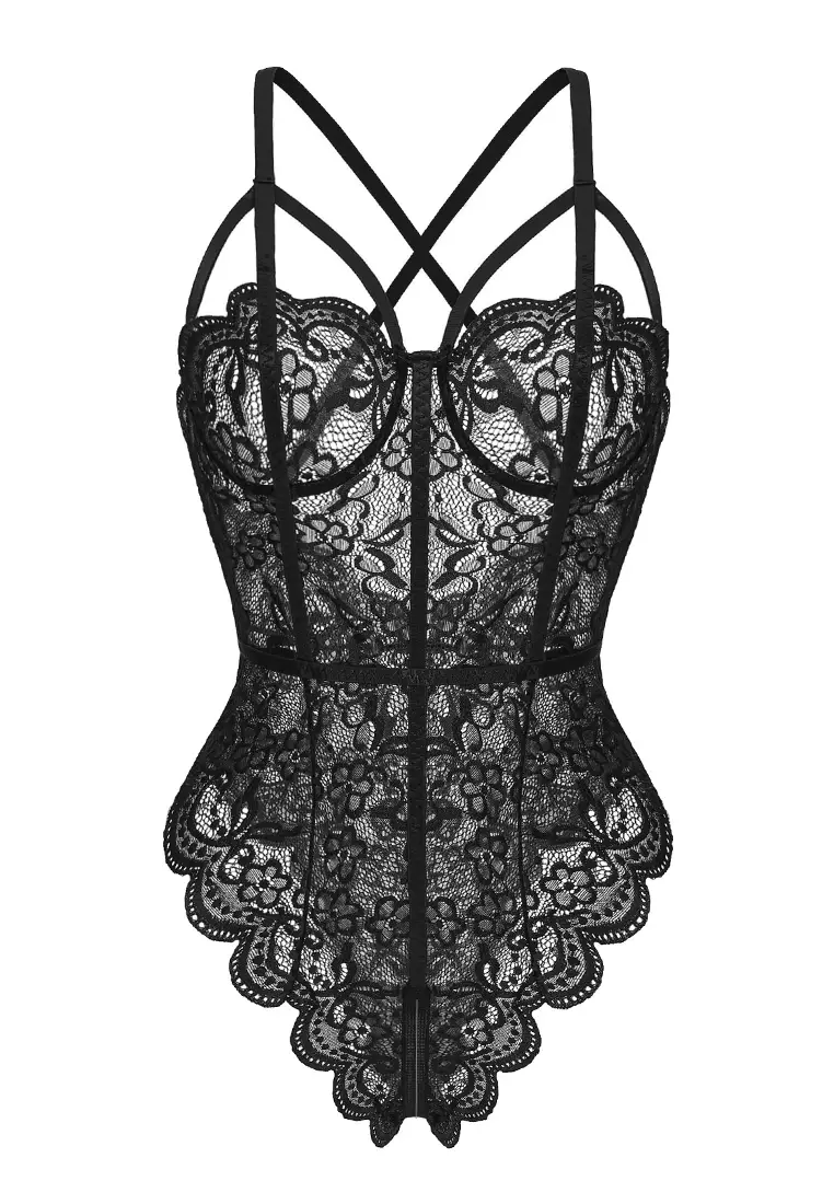 Buy Lycka Ldb4270 Lady One Piece Sexy Lace Bodysuit Pajamas Nightwear